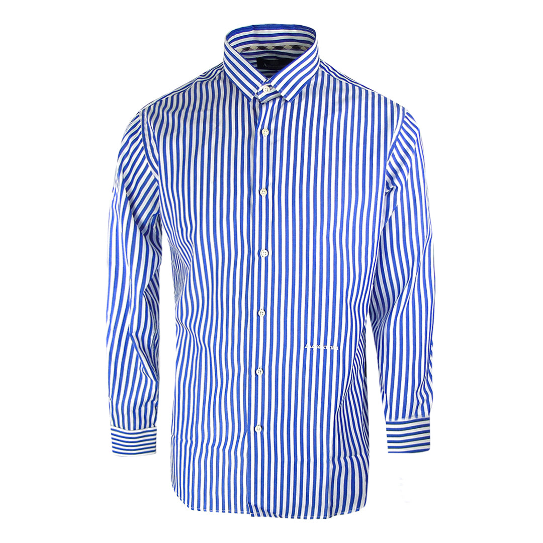 Aquascutum Striped Pattern Long Sleeve Blue Shirt – Nova Clothing