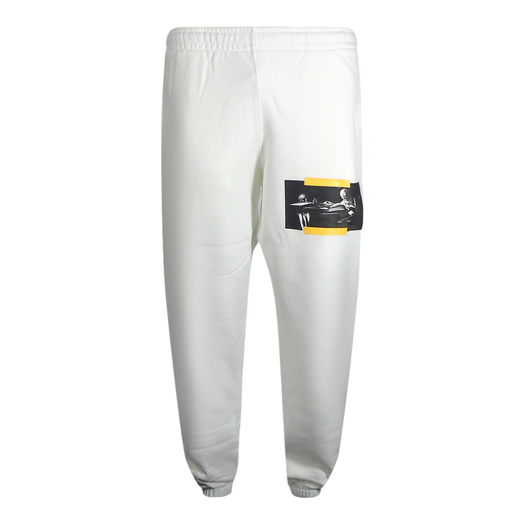Off-White Caravaggio Painting Shorten Logo White Sweatpants – Nova Clothing